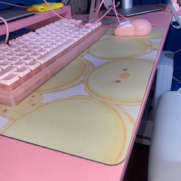 Chick Chicken Macaron Cute Kawaii Mouse Pad Desk Mat, Large Desk Pad ...