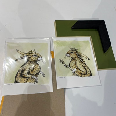 Royal Hares SPECIAL Set of 2 8 X10 Prints - Etsy