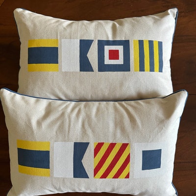 Custom Nautical Flag Pillow - Etsy