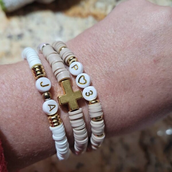 Beaded Bracelets, Name Bracelet, Gold Bracelet, Silver Bracelet ...