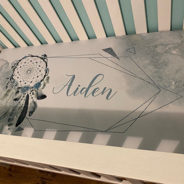 Boho Crib Sheet, Custom Boho Crib Sheet, Bohemian Crib, Dream Catcher ...