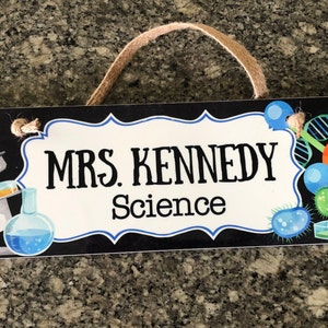 Science Class Door Sign, Personalized Teacher Classroom Door Sign - Etsy