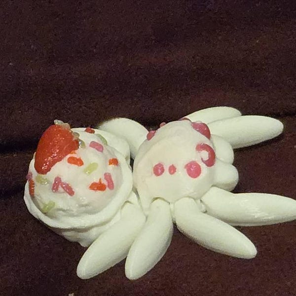 3D Printed Articulated Spiders – Mushroom, Four Leaf Clover, & Donut ...