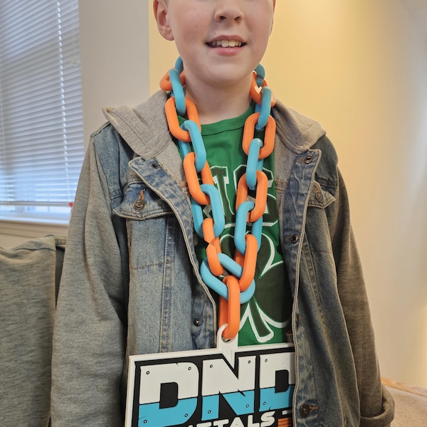 Custom 3D Printed Sports Fan Chain: Oversized Team Turnover Logo ...