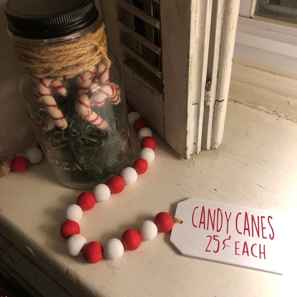 Felted Candy Cane - Wool Felt Candy Cane - DIY Garland Candy Cane ...