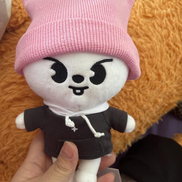 Lee Know Cat Beanie, Kpop Cat Beanie, Skzoo Clothes, Skzoo Outfits ...