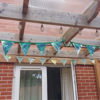 Handmade Fabric Mini Bunting, Nursery Decoration, Girls Bedroom, Kids ...