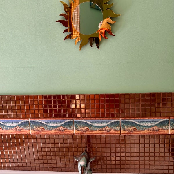 The Pink Drip Mirror Colourful Mirror Wall Art, Unique Modern Home ...