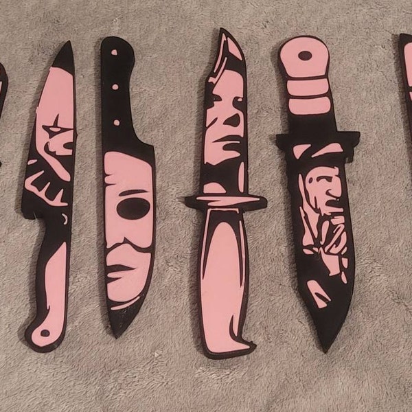 Horror Set Splatter White! Plastic 8 Pieces Ghostface,chucky, Freddy ...