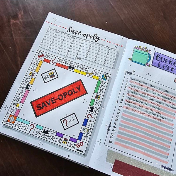 Saveopoly Savings Challenge - PRINTABLE Journal Page - Printable ...