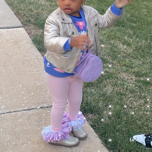 Tan Striped Ruffled Socks Ribbon Trimmed Socks Tan Striped Anklets ...