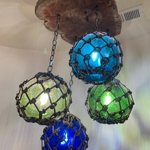 Glass Fishing Float Pendant Light - Etsy