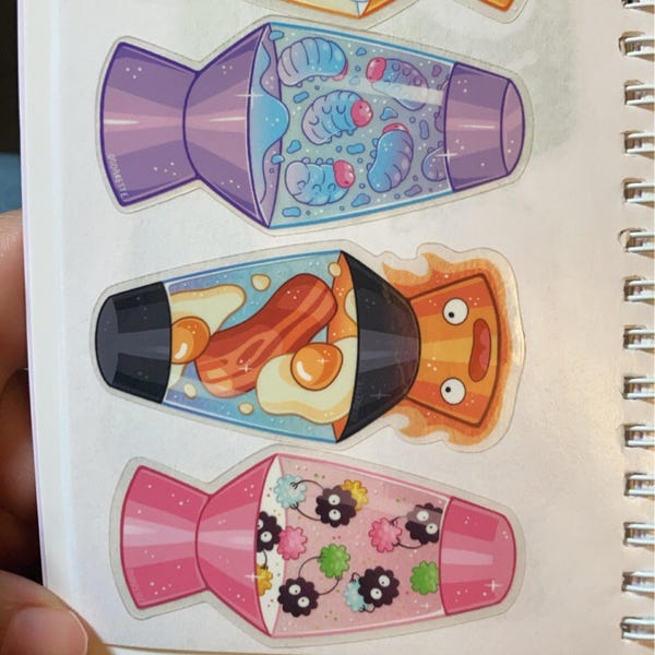 Alien Lava Lamp Stickers: Series 1 Transparent Waterproof Art - Etsy