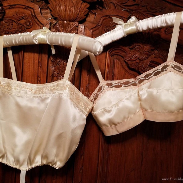 E-pattern- Early 1920s Compression Bandeau and Brassiere- Bust 38 ...