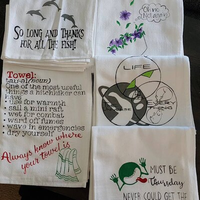 Lord of the Rings/ Hobbit Flour Sack Kitchen Towel Six Design Options ...