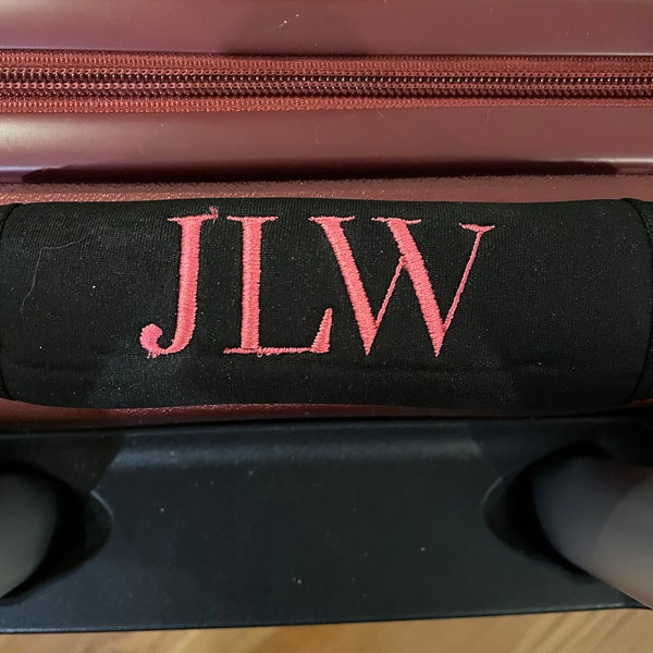 Monogrammed Luggage Finder, Monogram Luggage Handle Wrap, Personalized ...