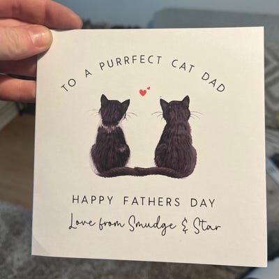 Personalised Choose the Cats Father's Day Card From the Cats, for Cat ...