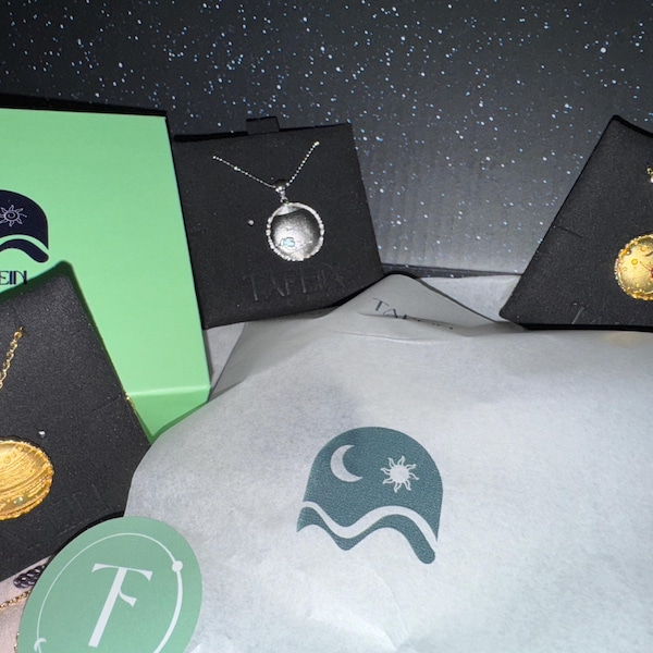 Mars Necklace - the Martian Ember - Inspired by the Solar System - 18K ...