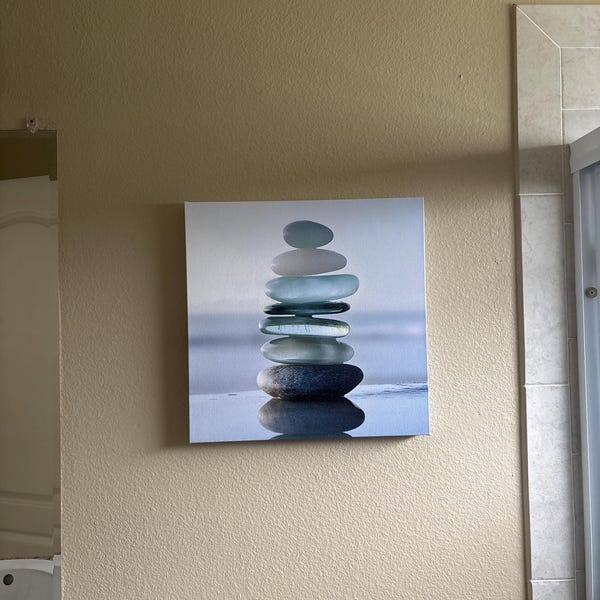 Blue Green Sea Glass Stones Coastal Coasters Set of 4, Beach-inspired ...