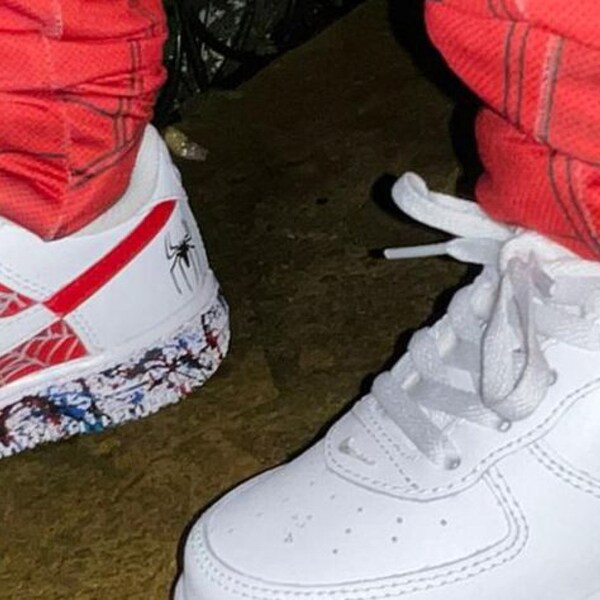 Sesame Street Elmo Cookie Monster Inspired Air Force 1 Trainers ...
