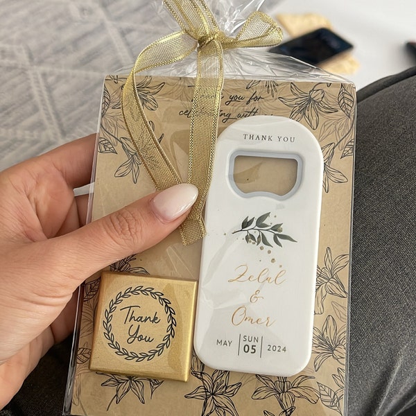 Wedding Favor Magnet With Gift Pack and Chocolate, Wedding Gift Pack ...