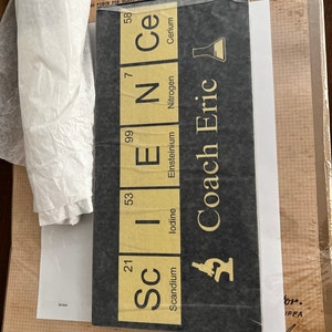 Science Teacher Gift Teacher Desk Name Plate Periodic Table Science ...