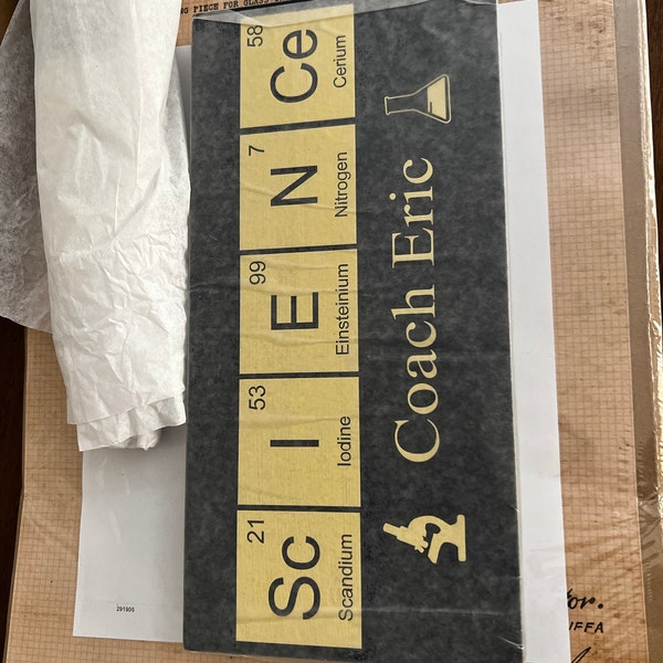 Science Teacher Gift ~ Teacher Desk Name Plate Periodic Table ~ Science ...