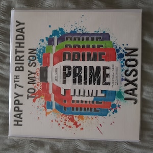 Personalised Prime Birthday Card , Prime Hydration Birthday Card ...