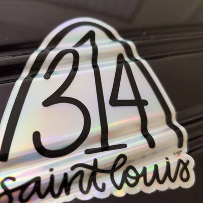 STL Sticker 314 Saint Louis STL Hand Lettered Sticker Arch - Etsy