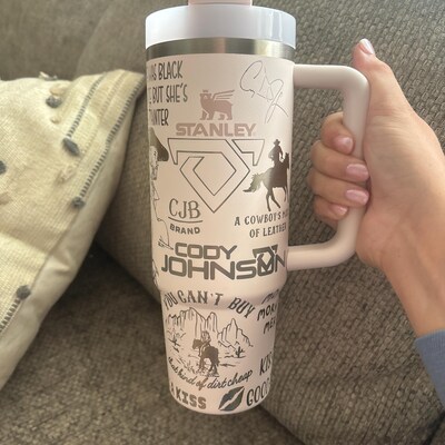 Lily and Leopard Print Laser Engraved Tumbler - Etsy