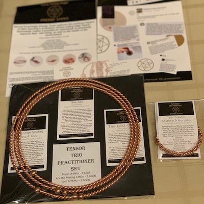 Tensor Rings Trio Practitioner Set , Healing Rings , Copper Ring Unisex ...