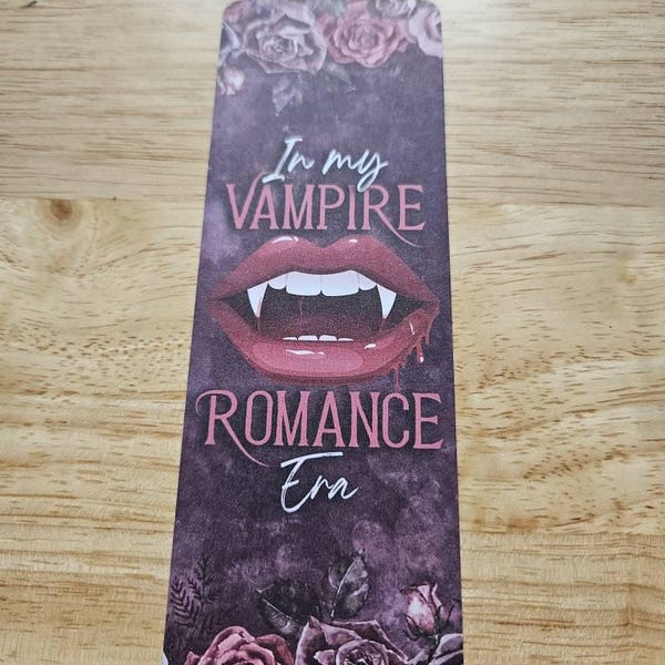 Vampire Romance Era Bookmark | Vampire Bookmark | Spooky Bookmark ...