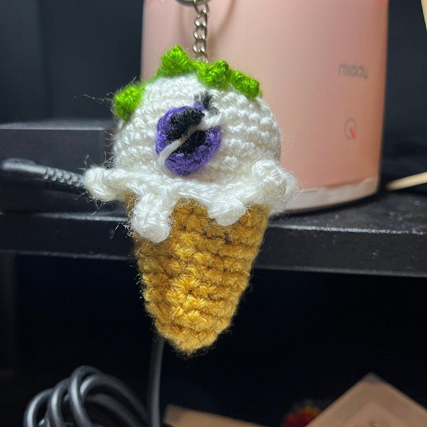 Eye Scream Crochet Pattern: Creepy Halloween Keychain (PDF) - Etsy