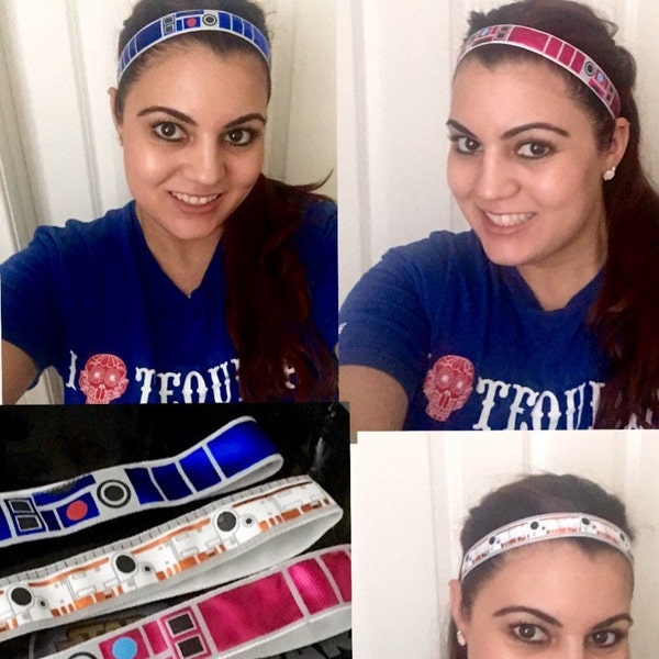 Coral Waves-coral and Gold Foiled Waves No Slip Headband, Non Slip ...