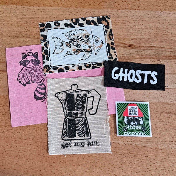 A Jar Full of Teeth Sew on Patch. Hand Made Silk Screened, Tooth, Teef ...