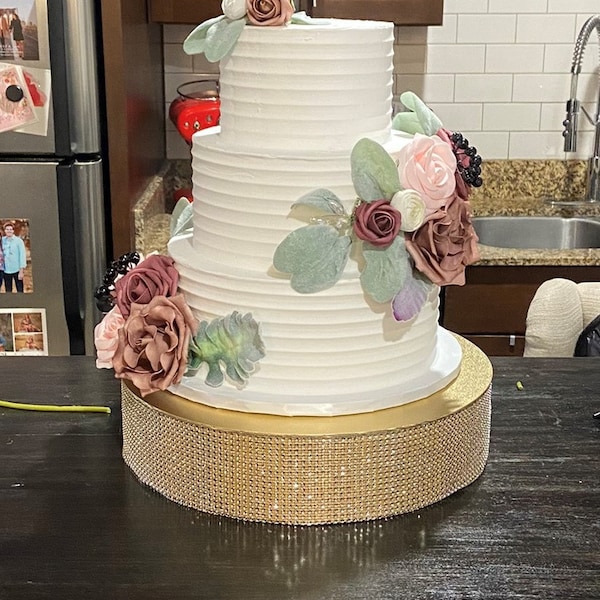 Three Tier Horizontal Lines Texture Faux Wedding Cake - Etsy