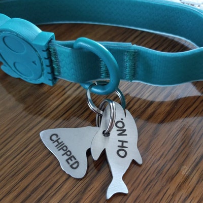 Shark Tooth Dog Tag, Teeth Sharky, Custom Two Sides, Customized Pet ID ...