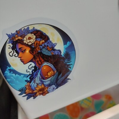 Cute Island Girl Sticker Hawaiian Woman Decal Tropical Vibes - Etsy