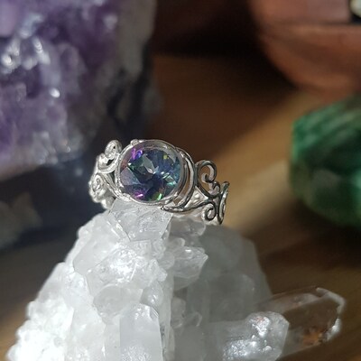 925 Sterling Silver Filigree Base Ring With Bezel Cup 8 Mm, Silver Ring ...