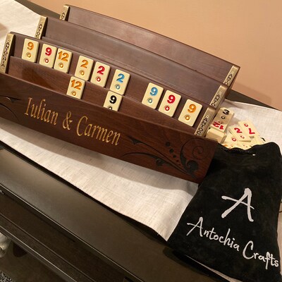 Oval Rummikub Set Rummikub Racks With Personalized Tiles Rummikub Set ...