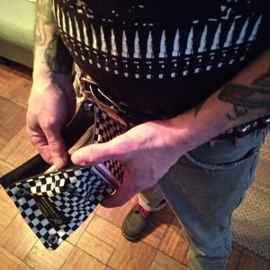 Vegan Chain Wallet Black and White Checkered, Skater Punk, Ska Core ...