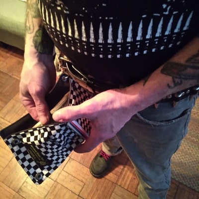 Vegan Chain Wallet Black and White Checkered, Skater Punk, Ska Core ...