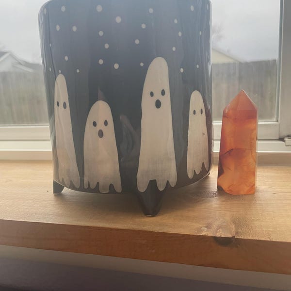 Ghost Planter - Halloween Decor - Spooky Pot - Multiple Sizes - Etsy