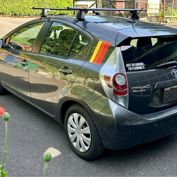 Retro Heritage Racing Stripes Rainbow Vinyl Die Cut Decal Fits Toyota ...