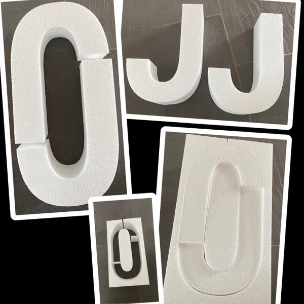 2 Numbers Styrofoam Numbers 50-30 Cm / 20 Inches Shapes in Different ...