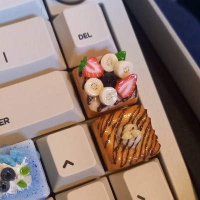 Kawaii Shark Cute Inspired Hand Painted Artisan Keycap MX Key Cap for ...