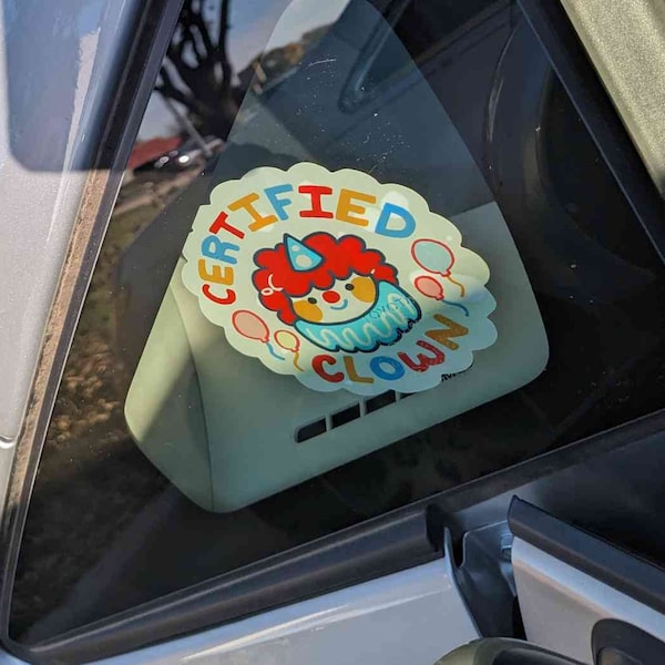 Certified Clown Car Sticker - Etsy