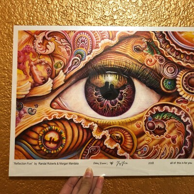 Eye of Poseidon Visionary Art Paper Print by Morgan Mandala Psychedelic ...