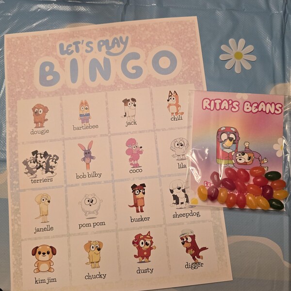 30 Unique Bluey Bingo Cards - Birthday Party Games, Preschool ...