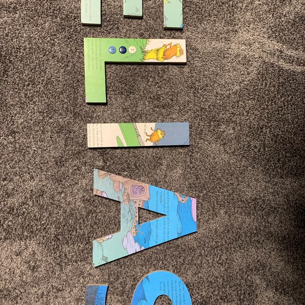 Monkey Custom Wooden Letters, Personalized Nursery Name Décor, Boy ...